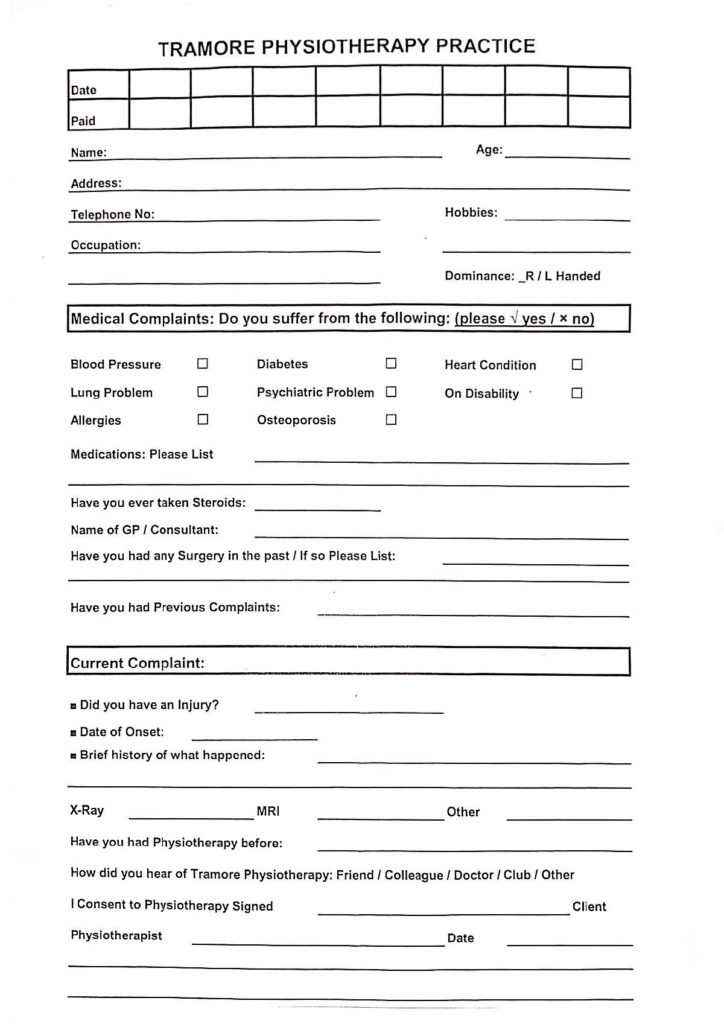 Tramore Physiotherapy and Sports Injury Clinic | Resources